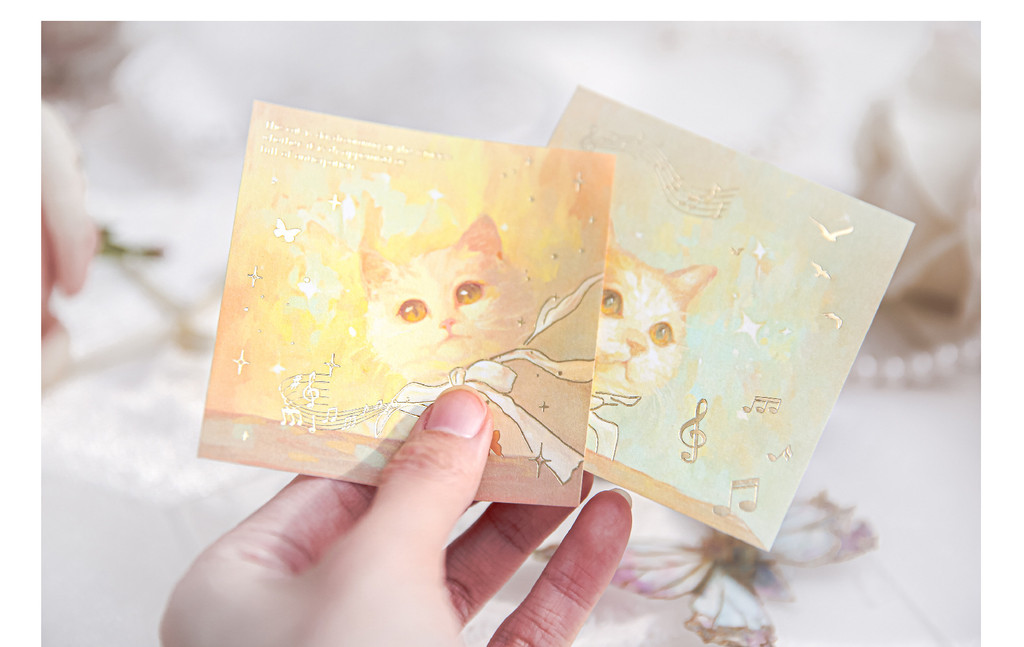 [Hot Sale]Sonata Series Three-Pack Sticky Notes Cat Theme Student Memo ...