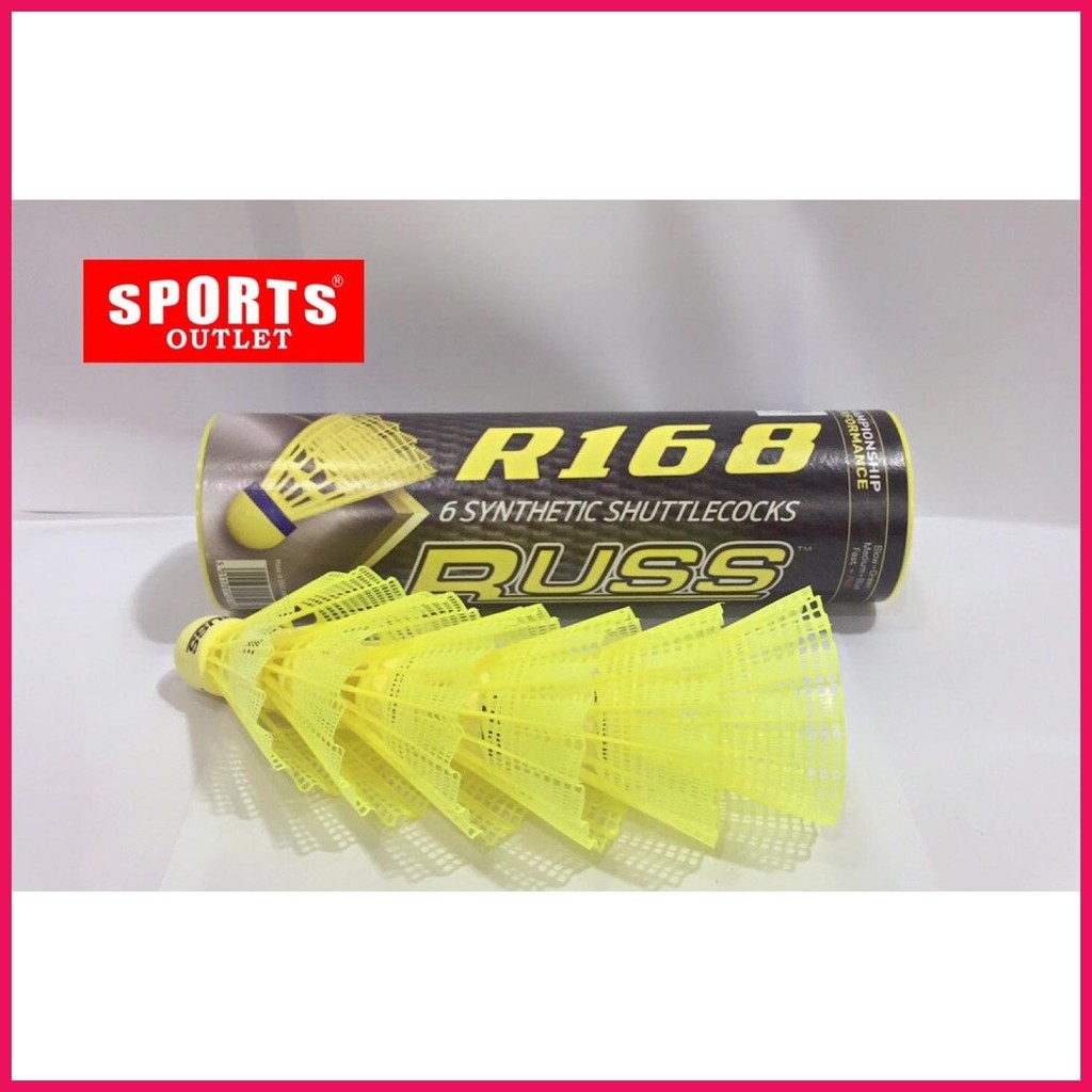 RUSS R168 SYNTHETIC SHUTTLE COCK (YELLOW) PER PIECE | Shopee Philippines