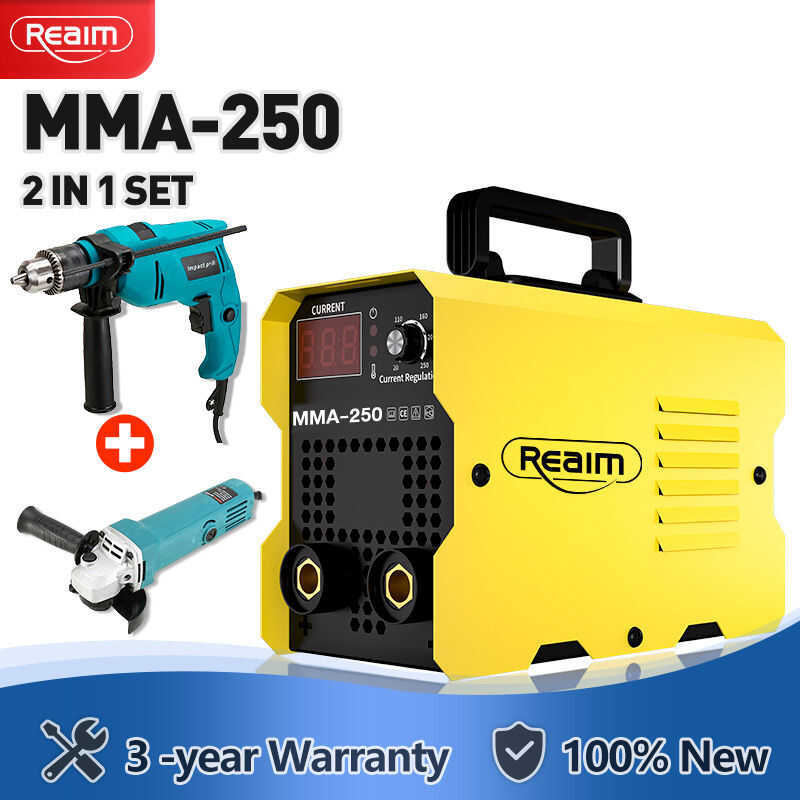 REAIM Portable Welding Machine Inverter Mma-250 IGBT With Electric Hand ...