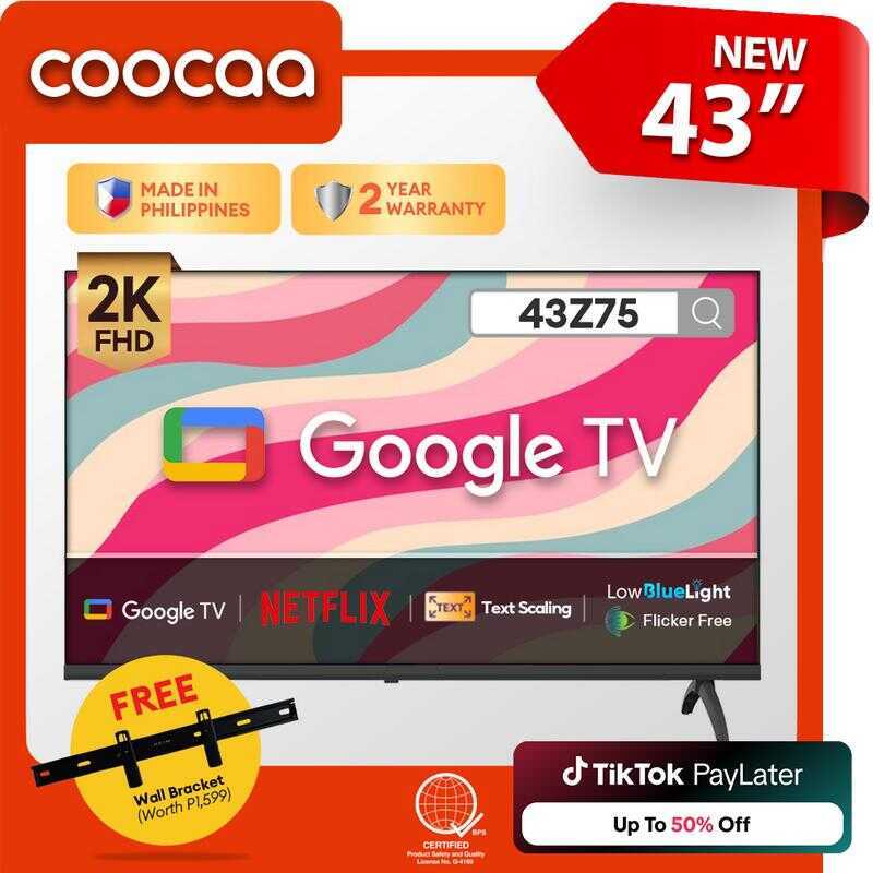 (New) COOCAA 43 Inch Google TV HD Resolution Dolby Audio Flicker Free ...