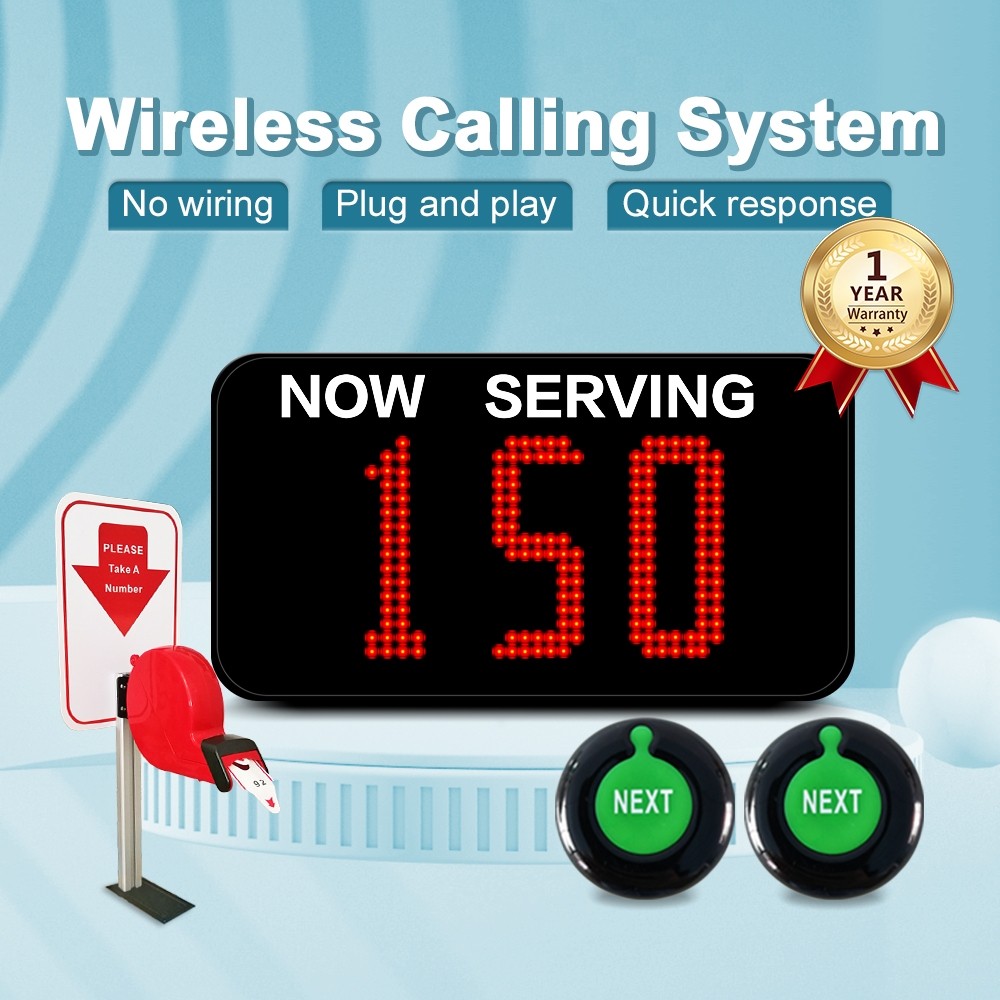 Number Calling System Wireless Queue Call System LED Display Show ...