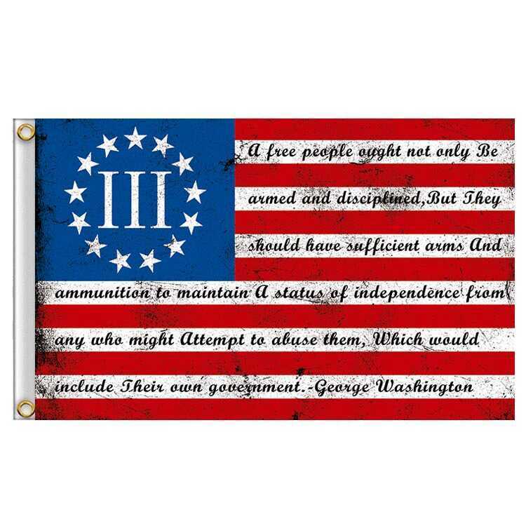 American Ross Distressed Flag 2nd Flag Second Amendment Case Flag ...