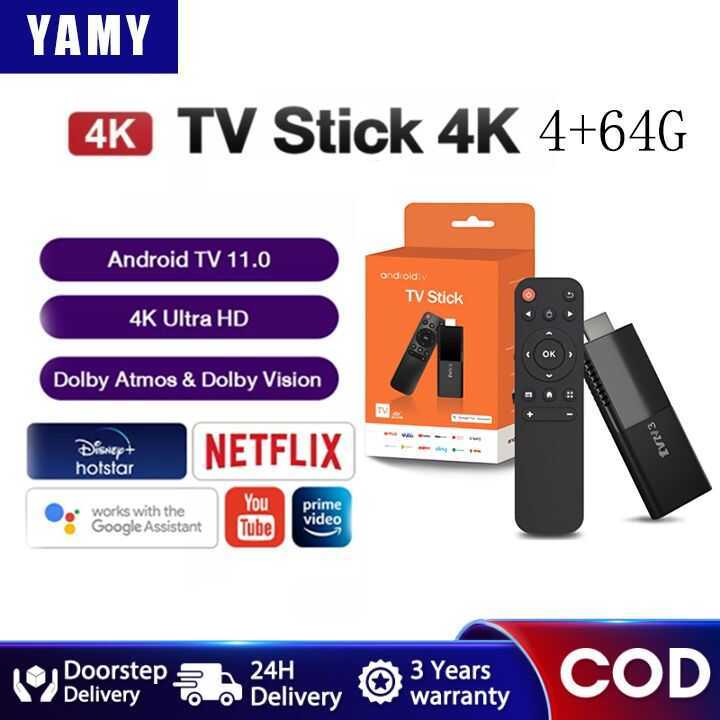 E86 003 YAMY Smart TV Stick 4K HD Android 12.0 Box 8+128G 2.4G/5G Wifi With Netf | Shopee ...