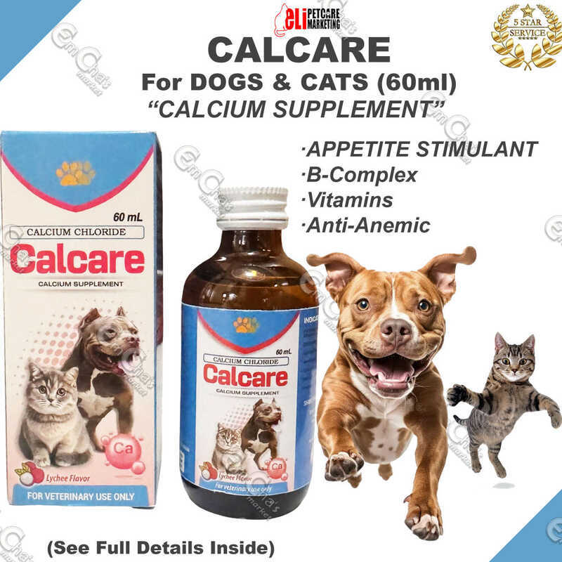 ELI CALCARE 60Ml For Dogs And Cats Dog Calcium Cat Supplement Vitamins ...