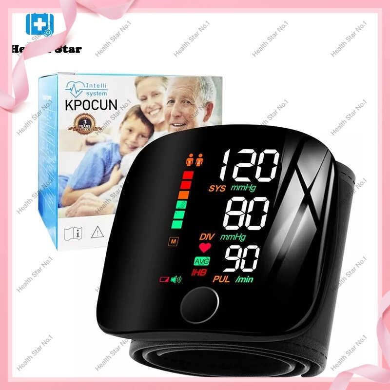 / Wrist High Digital LED Display Automatic Blood Pressure Monitor USB ...