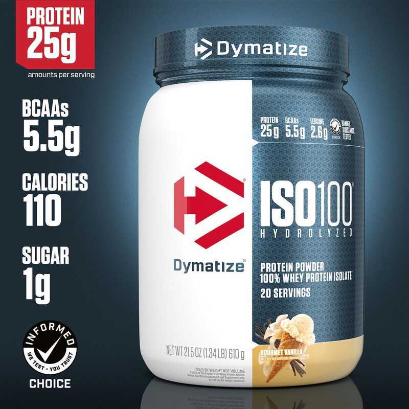 Dymatize Iso100 Hydrolyzed Whey Protein Isolate - Gourmet Vanilla ...