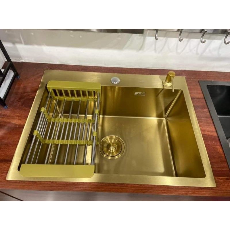 50cm x 40cm & 40cm x 40cm GOLD NANO KITCHEN SINK 304 stainless 3mm ...