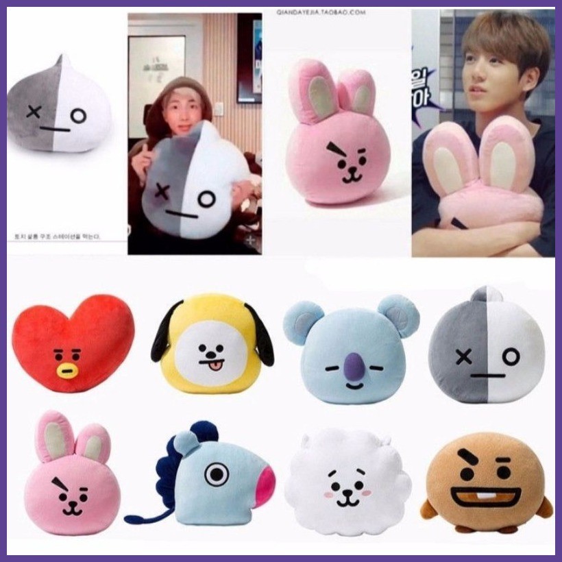 § KOREAN KPOP BTS BT21 CARTOON STUFFED TOY PILLOW CUSHION BTS ...