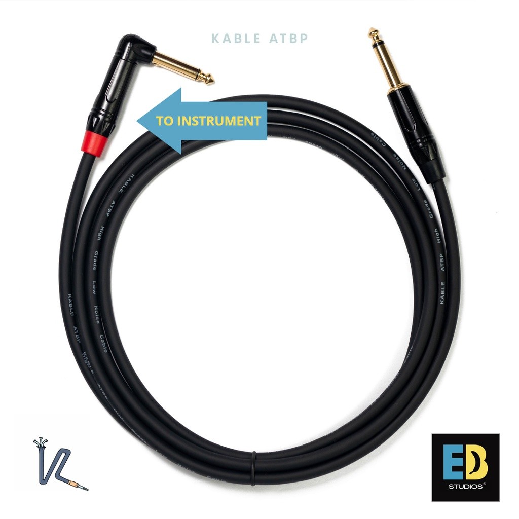 Kable Atbp Kustom MUTED Right Angle to Straight TS Instrument Cable ...