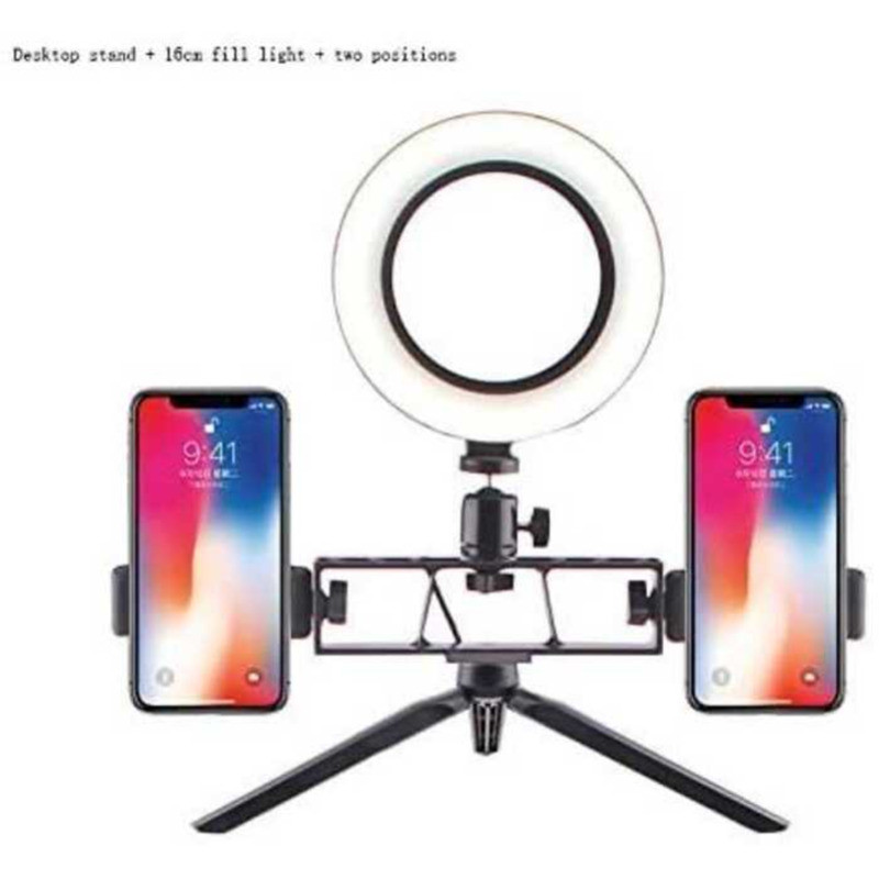 LED 16Cm With 2 Cell Phone Holder, Makeup Ring Dimmable 3 Light Modes ...