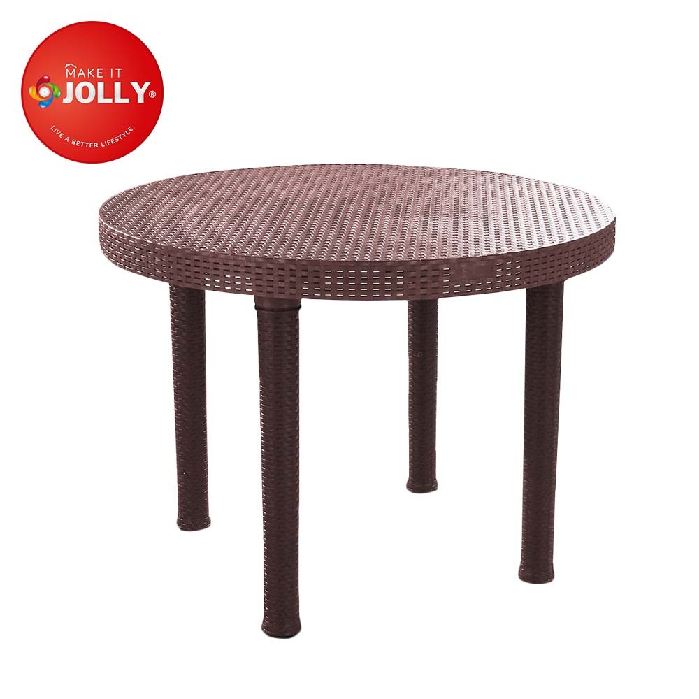 JOLLY PLASTIC Coffee Table Round (Rattan Surface) | Shopee Philippines