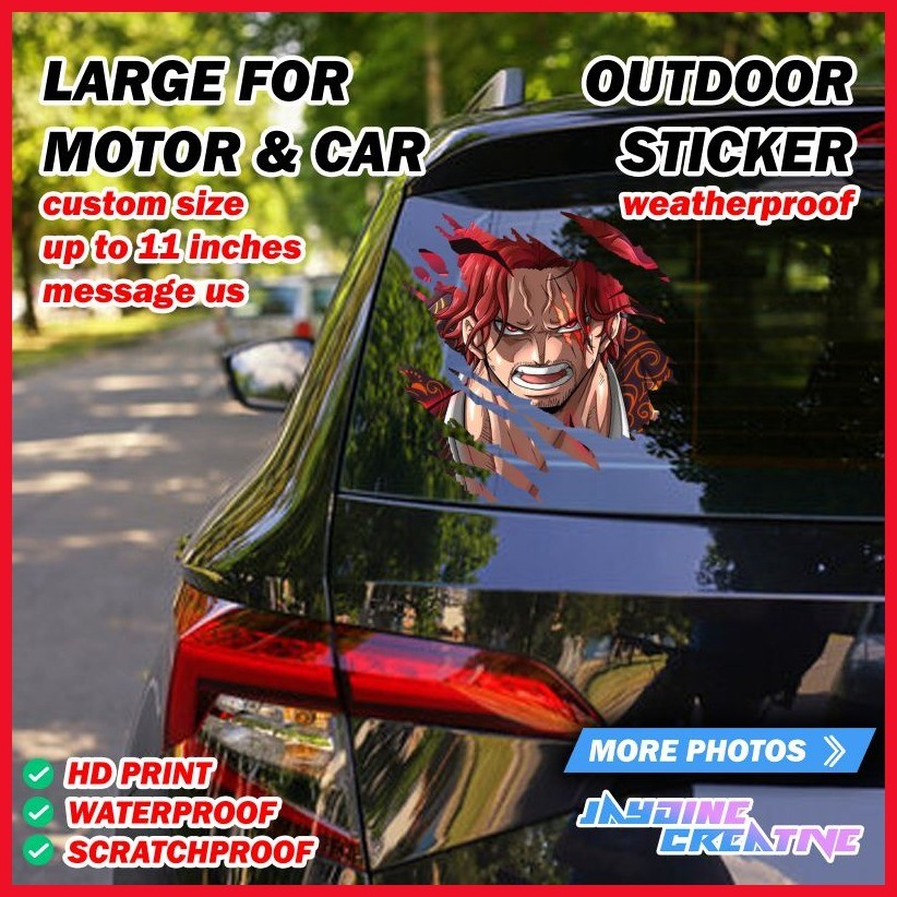 Baki Scratch Design Sticker, Indoor Outdoor Vinyl Sticker, Waterproof ...
