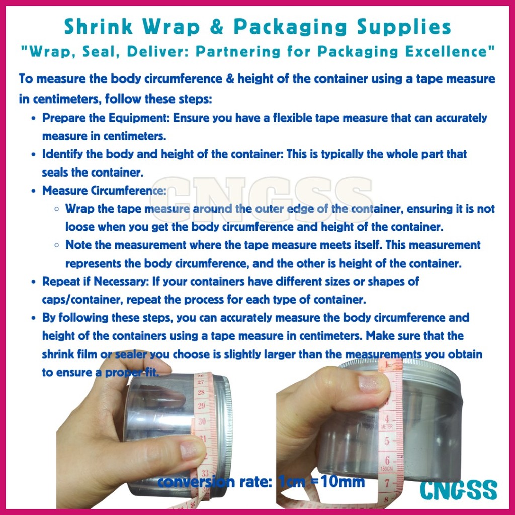 Shrink Wrap Plastic Packaging /Shrinkable Plastic Sealer Tape for Round ...