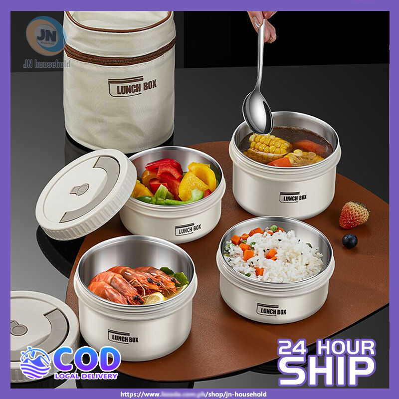 Baunan For Lunch Box Insulated Student Portable Stainless Steel Bento ...