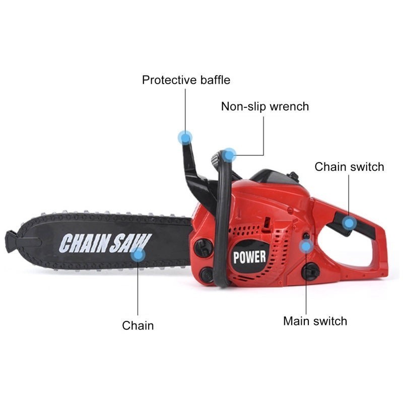 Local】Kids Electric Chainsaw Toy Construction Tool with Realistic Sound ...