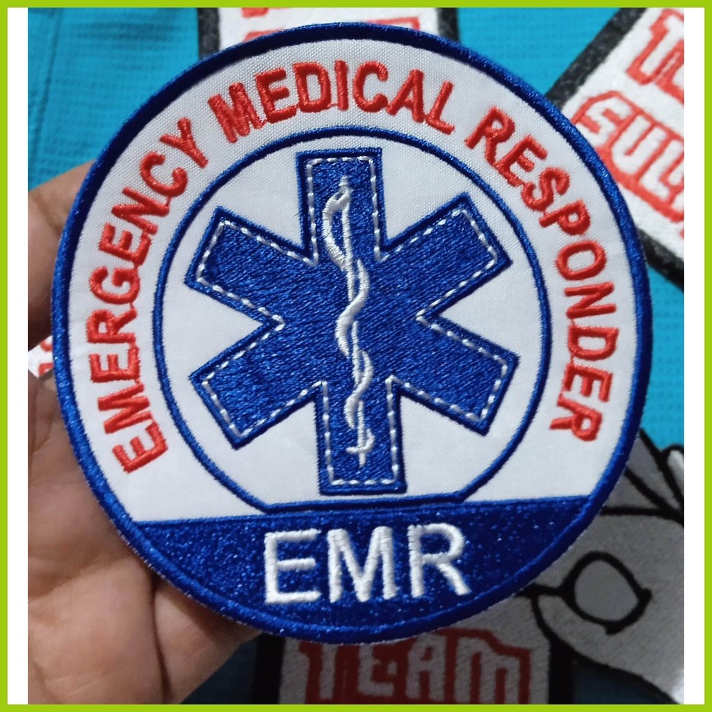 TS23 141 EMR emergency medical responder medic safety patch embro logo ...