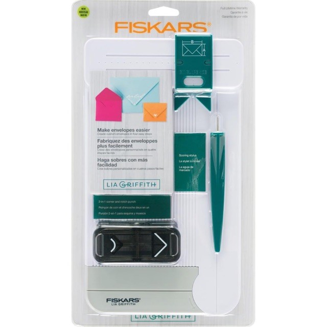 Fiskars Envelope Punch Board Maker Punchboard Corner Notch Punch Lia ...