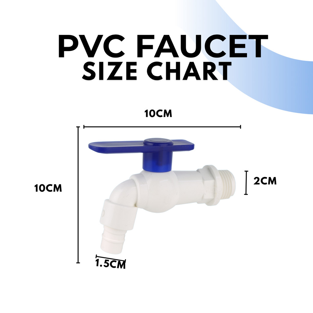 PVC faucet Plastic Gripo 1/2inch (20mm) Water Tap Leakproof - Fits ...