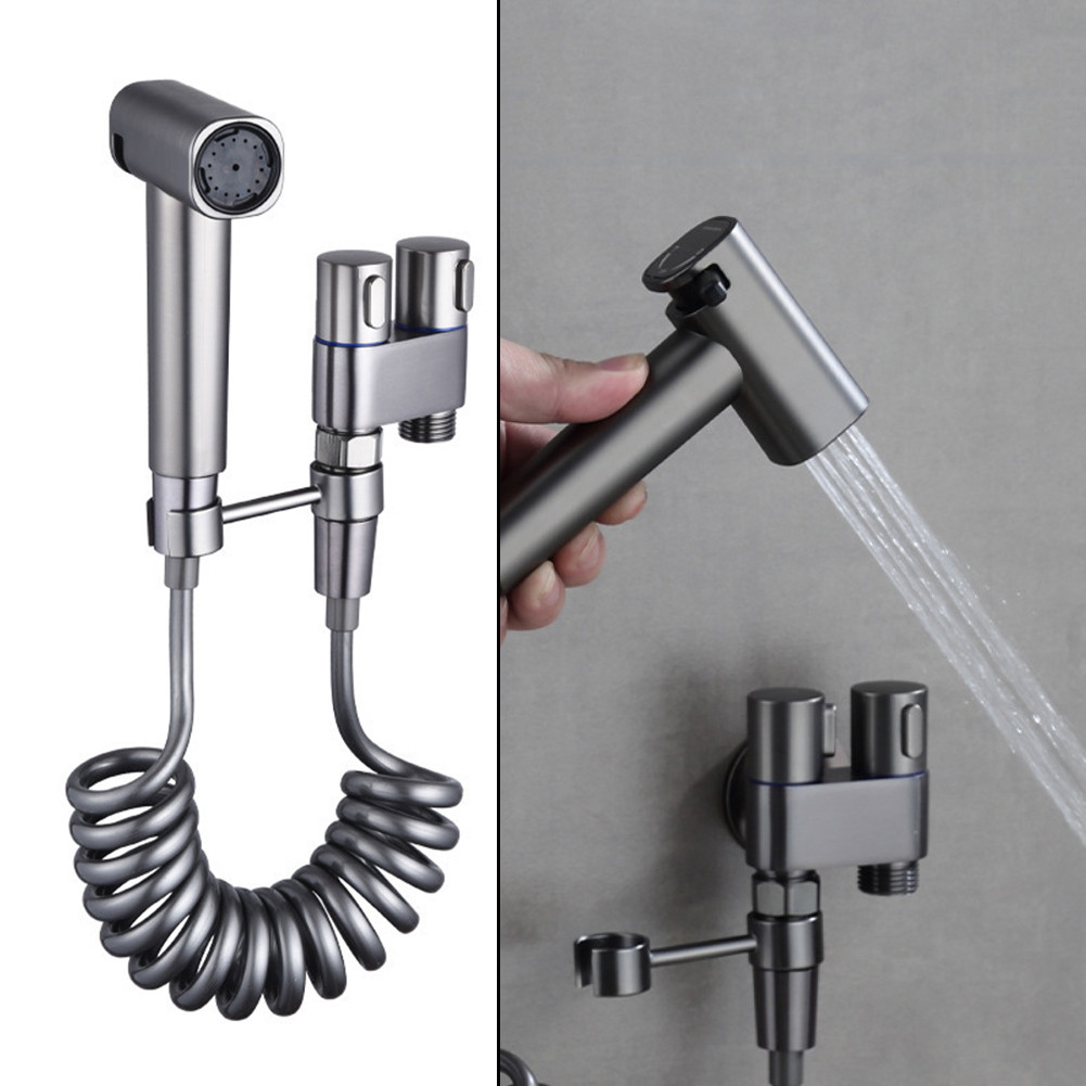 Gun Shower Bidet Sprayer Set Toilet Cleaning Handheld Stainless Steel ...