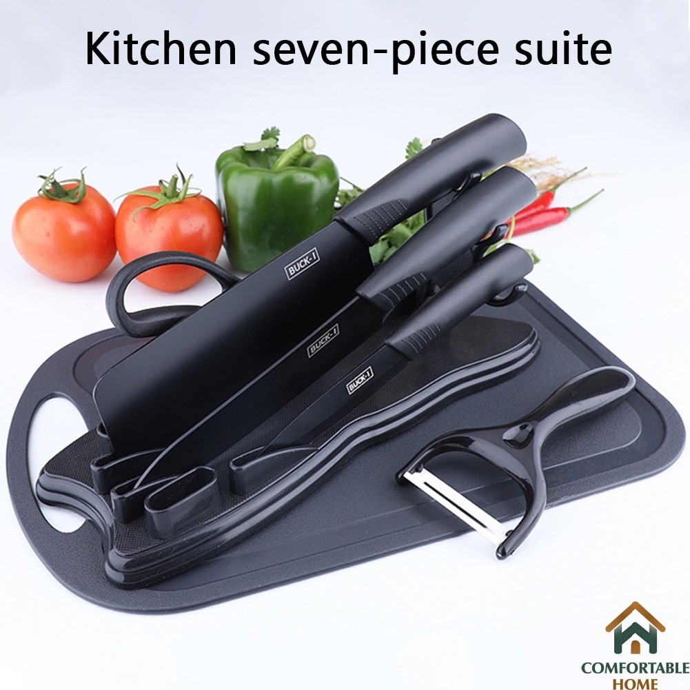 CHS 7Pcs Set With Chopping Board Kitchen Knife Set Nikuya Knife Fruit ...