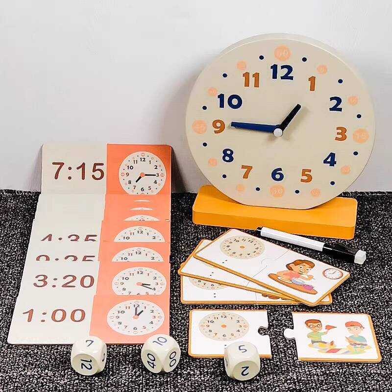 Children's Model Elementary School Clock Teaching Aids Learning to Tell ...