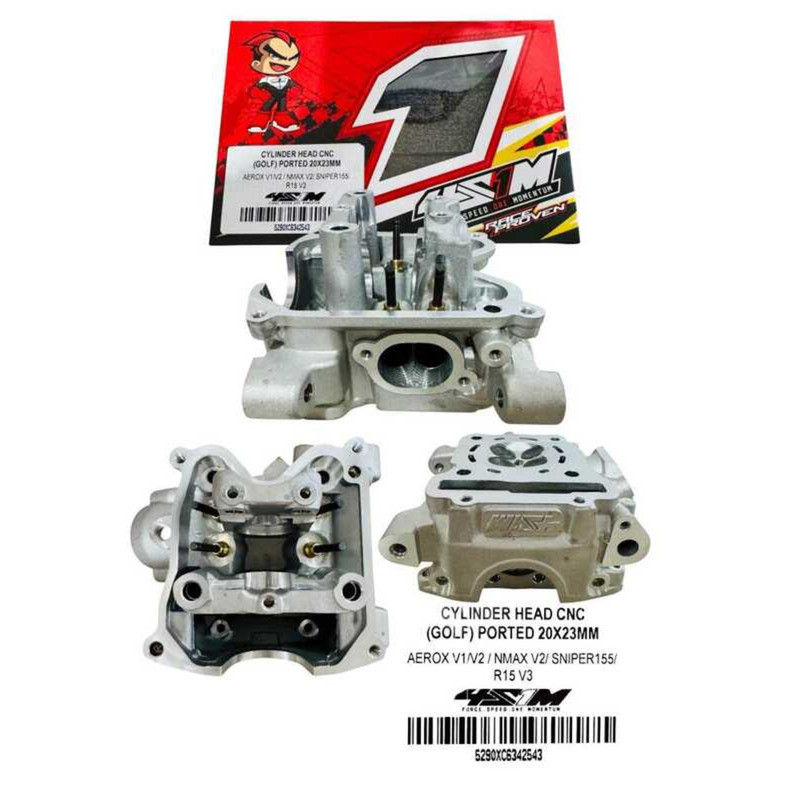 4S1m 20/23Mm Golf BIG VALVE HEAD CNC Ported Aerox155 V1/V2/ Nmax155 V2 ...