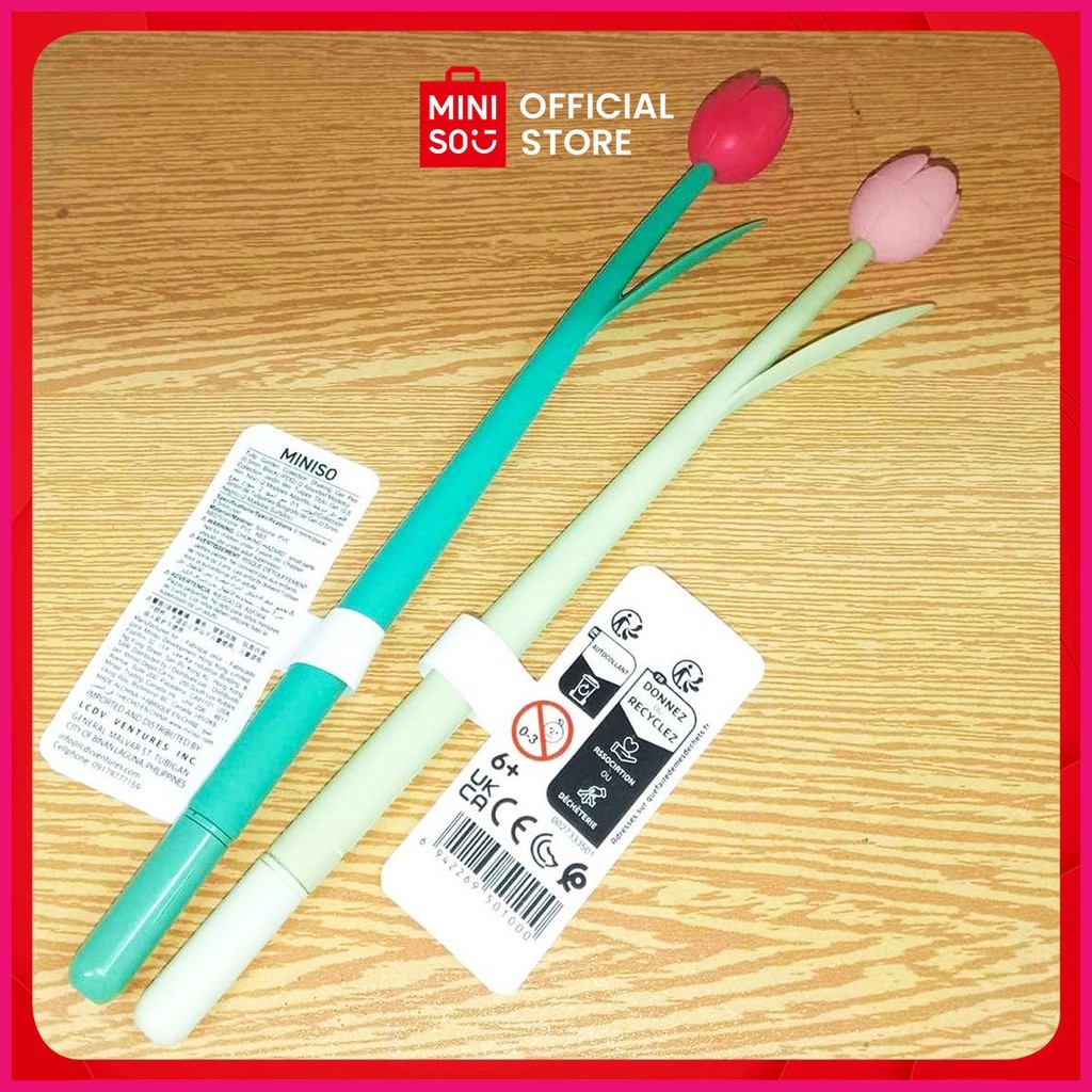 MINISO Tulip Garden Collection Shaking Gel Pen 0.5mm Black | Shopee ...