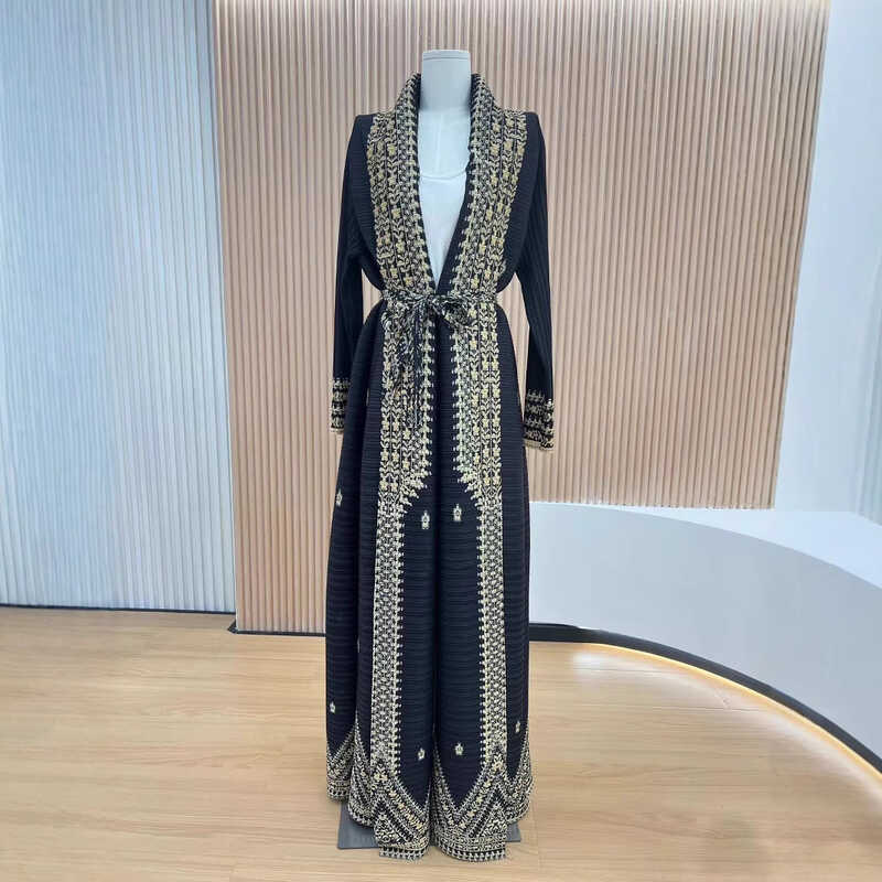 Miyake Pleated Middle Eastern shopee Abaya Women's Autumn Muslim ...