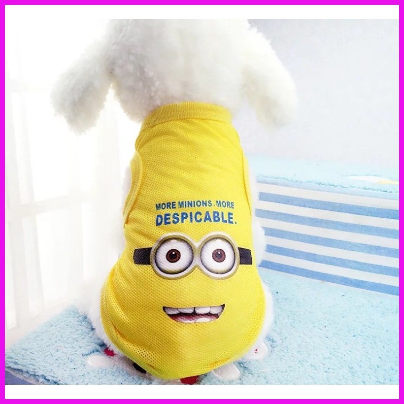 PET & HOME Pet Summer Vest Breathable Sando Dog Cat Mesh Cartoon ...
