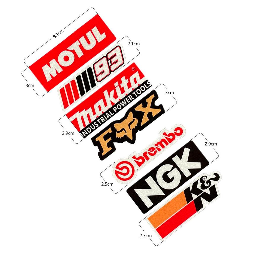 2 Sets Reflective Motorcycle Edge Strip Bike Helmet Stickers Element ...
