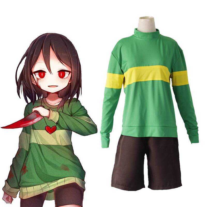 Undertale Cosplay Costume Frisk Anime Chara Girl Outfit | Shopee ...