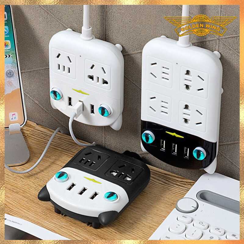 4 Outlets With 3 USB Outlet Lead Extension Board Power Strip 10A 220V 2 ...
