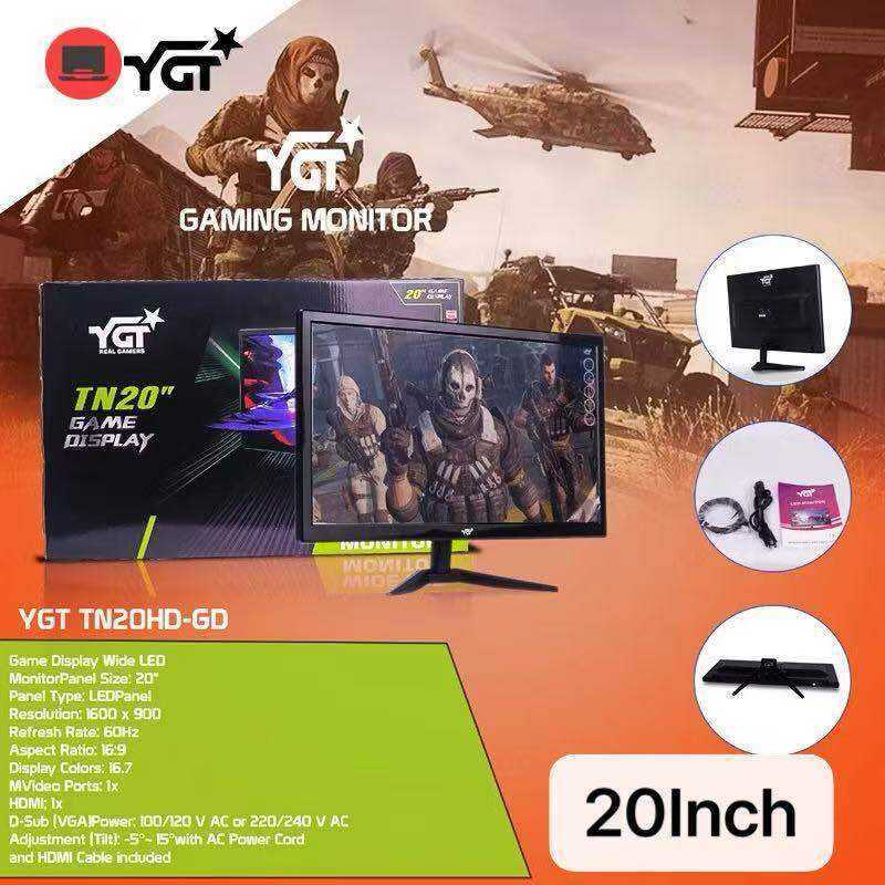 4 YT 19Inch 20Inch Gaming Monitor YGT High-Resolution SLIM Display Wide ...