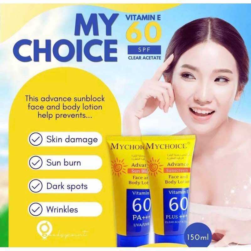[Authentic]Mychoice ADVANCE Sunblock/Sunscreen FACE AND BODY LOTION ...