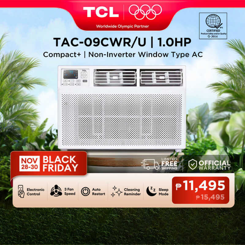 TCL 1.0Hp Aircon Window Type With Remote - Tac-09Cwr/U (R32 Refrigerant ...