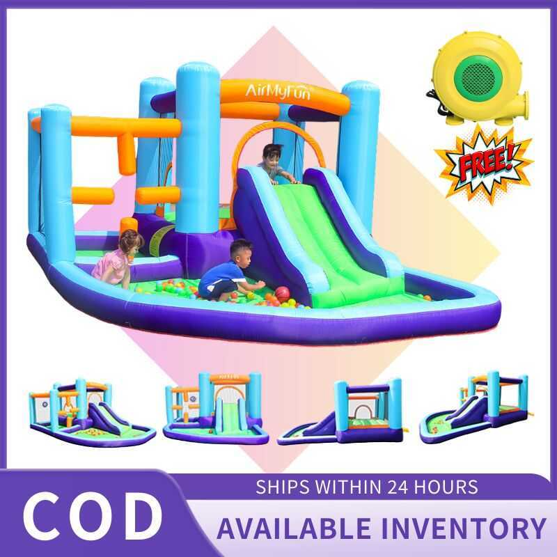 STOCK Inflatables Playground Kids' Inflatable Slide Bouncy Play Castle ...