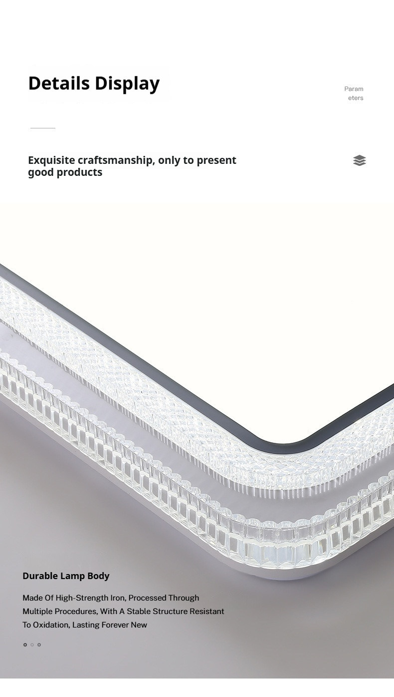 Modern Round LED Crystal Ceiling Light with 3-Color Temperature for ...