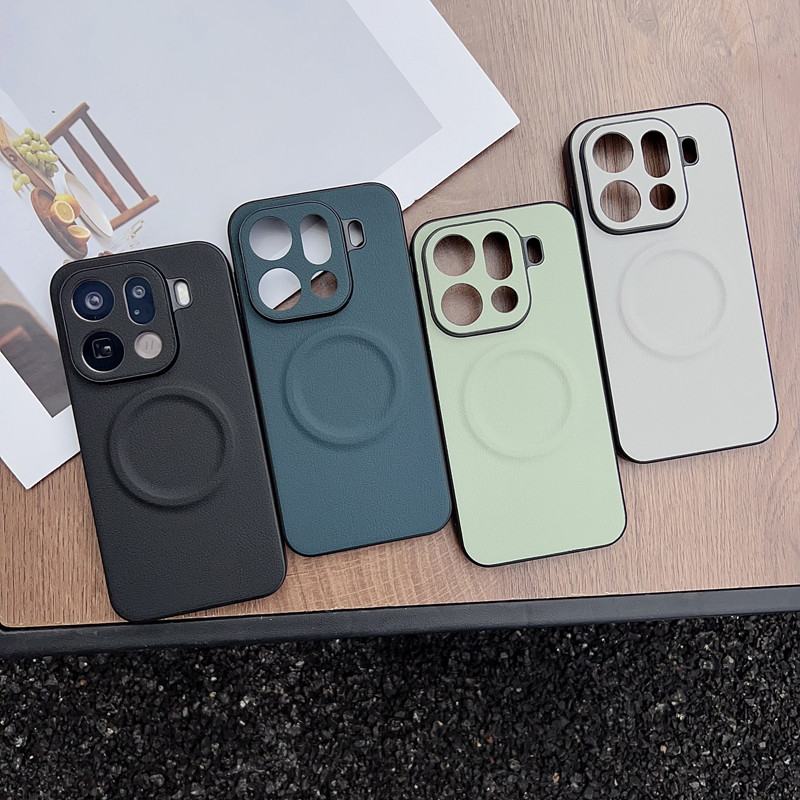 For OPPO Find X9 Pro X9 Case ELVEV PU Plain Leather +PC Anti-slip Ultra ...