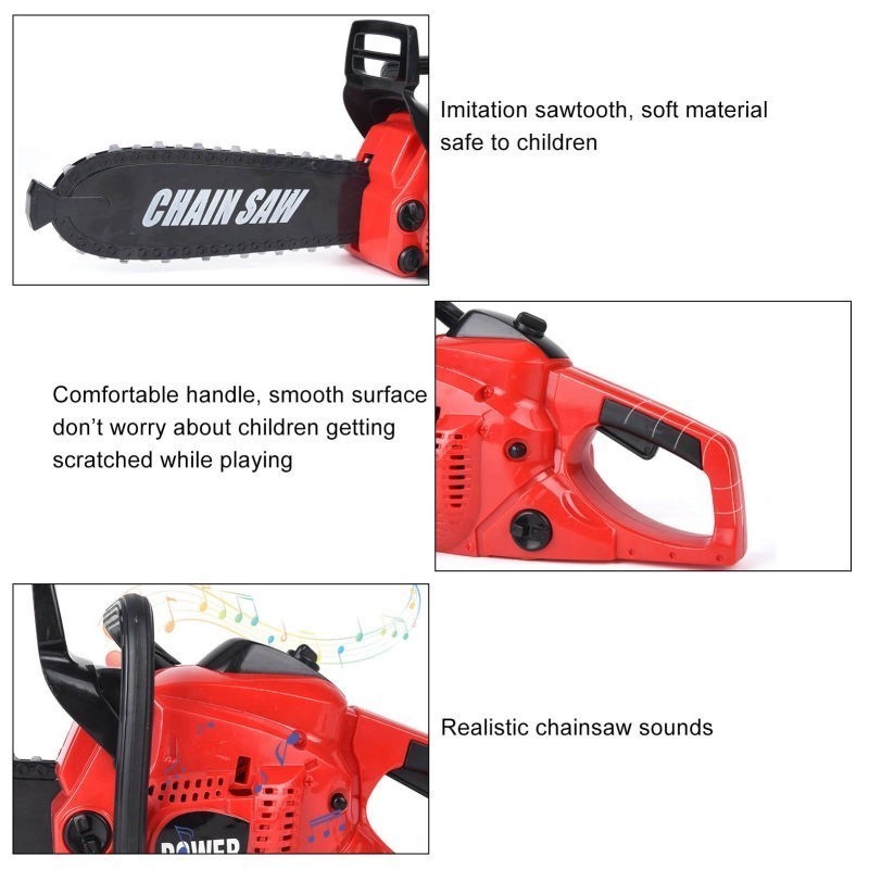 Local】Kids Electric Chainsaw Toy Construction Tool with Realistic Sound ...