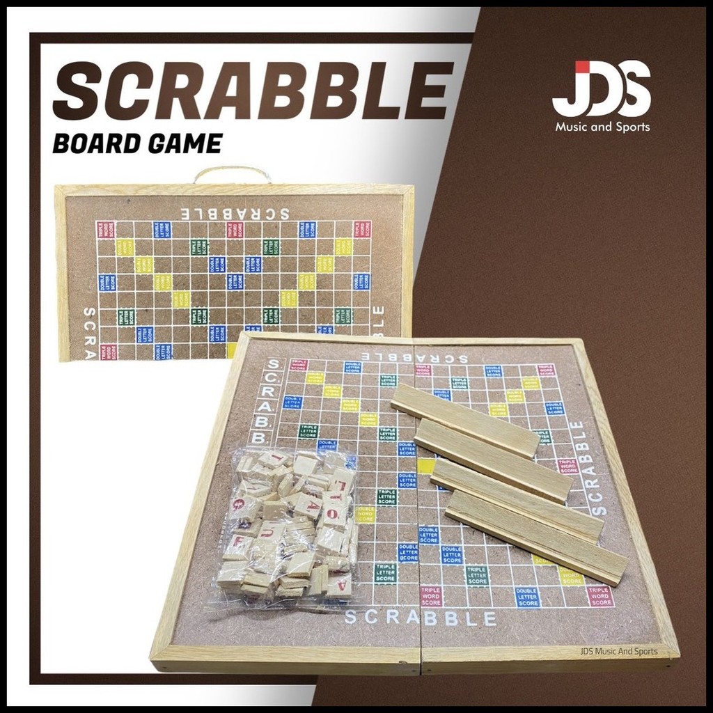 Scrabble Board Game (Wood) | Shopee Philippines