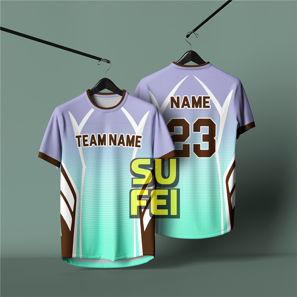 【Free Custom Name & Number】 Korean style Men's Women's Sports T-Shirt ...