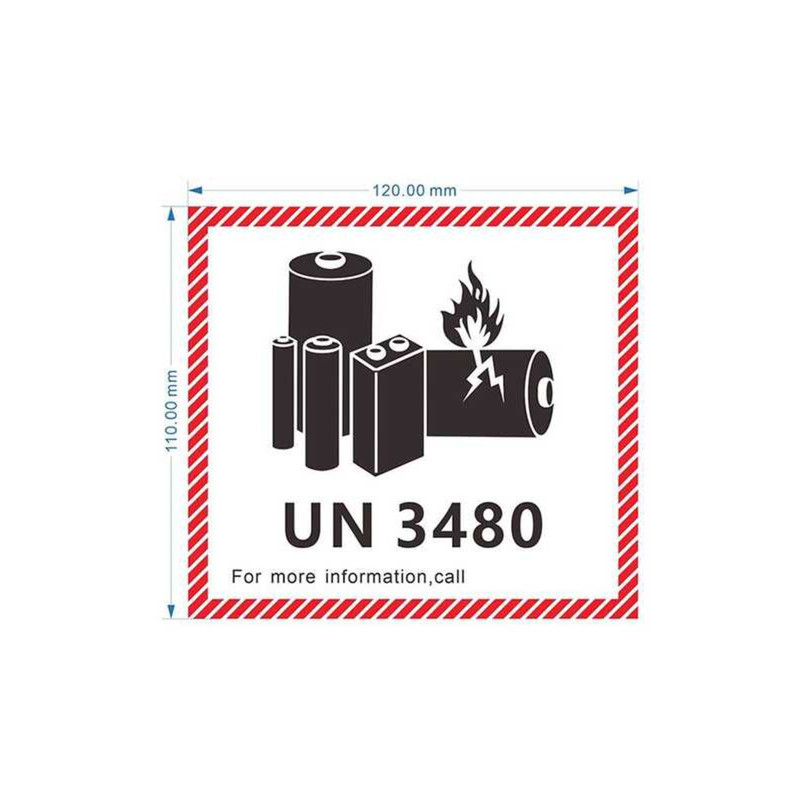 New Version Lithium Metal Battery Label Aviation Warning Tag Fireproof ...
