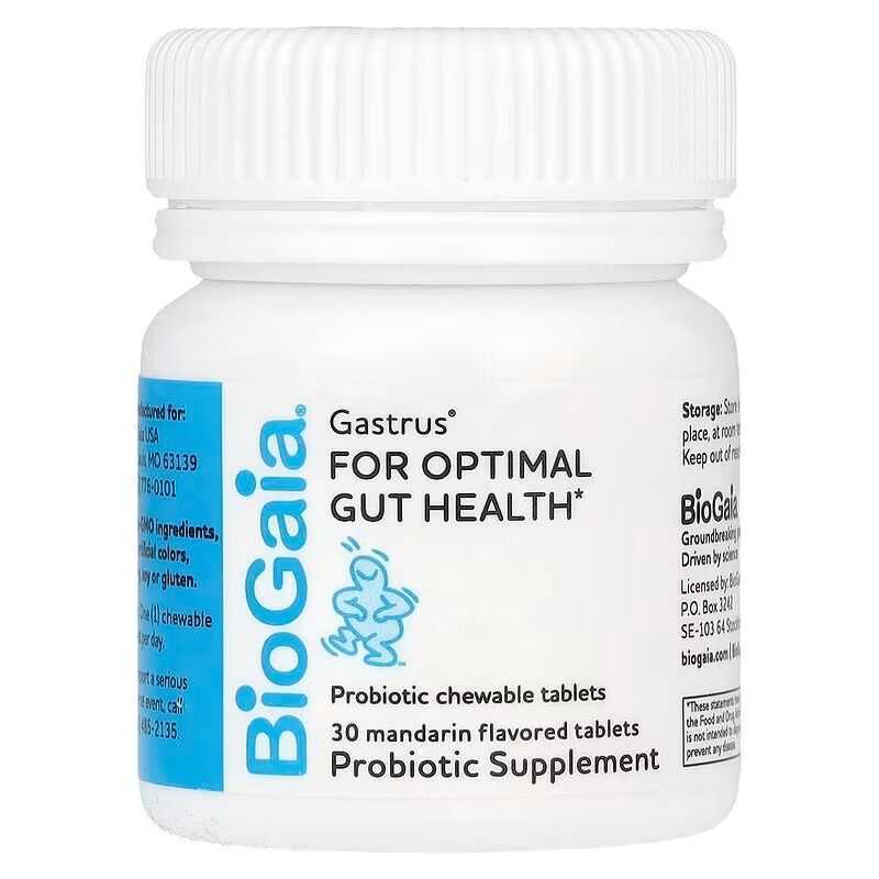 Biogaia, Gastrus For Optimal Gut Health, Mandarin, 30 Tablets 85C ...