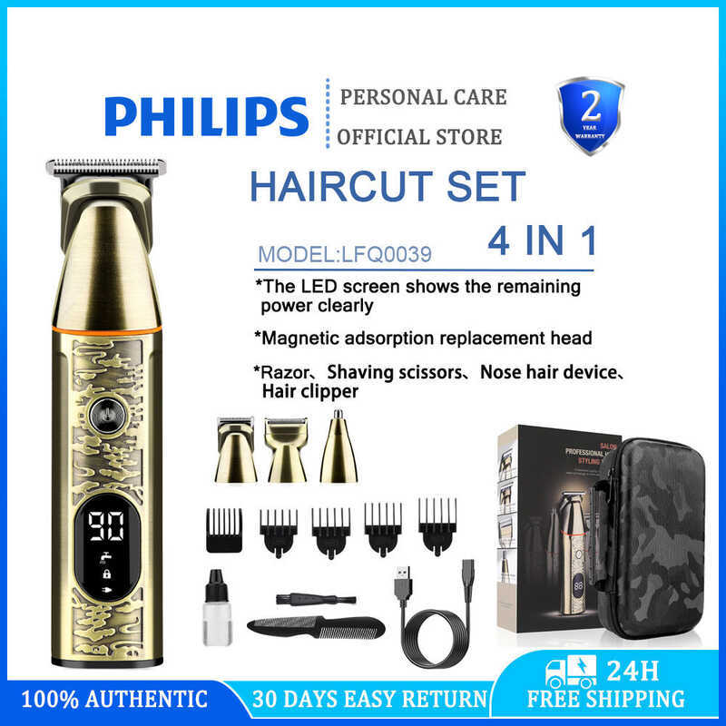 100% Original Philips 4-In-1 Hair Clippers For Men Professional ...
