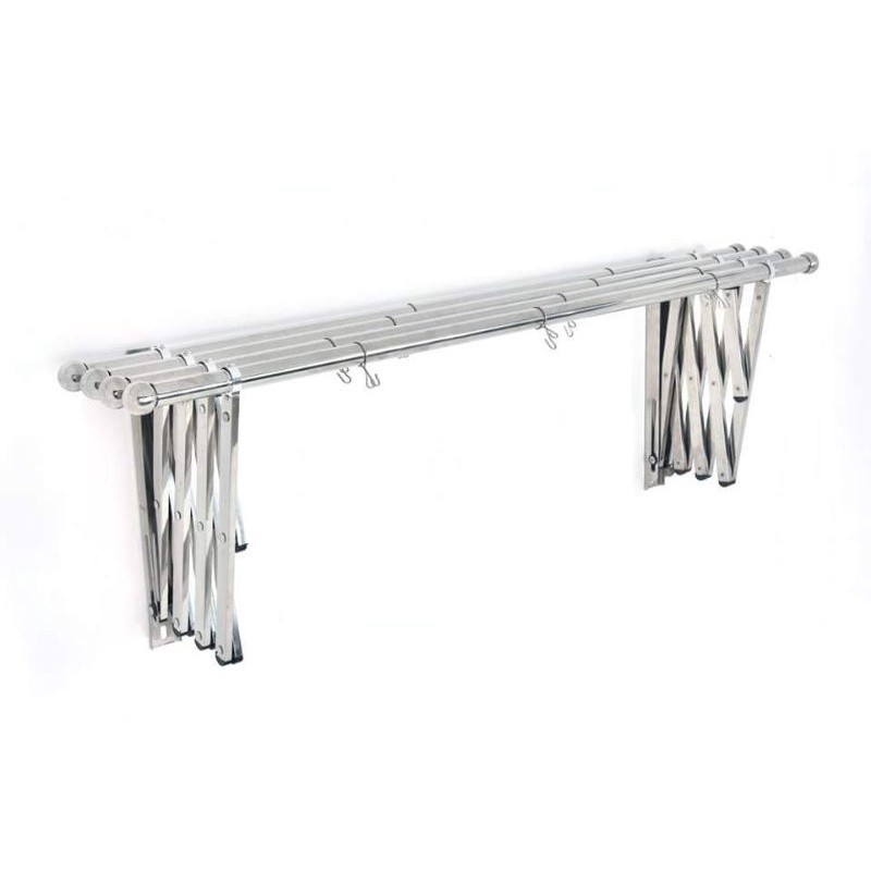 heavy duty Wall mounted 4 poles Stainless steel clothes drying rack ...