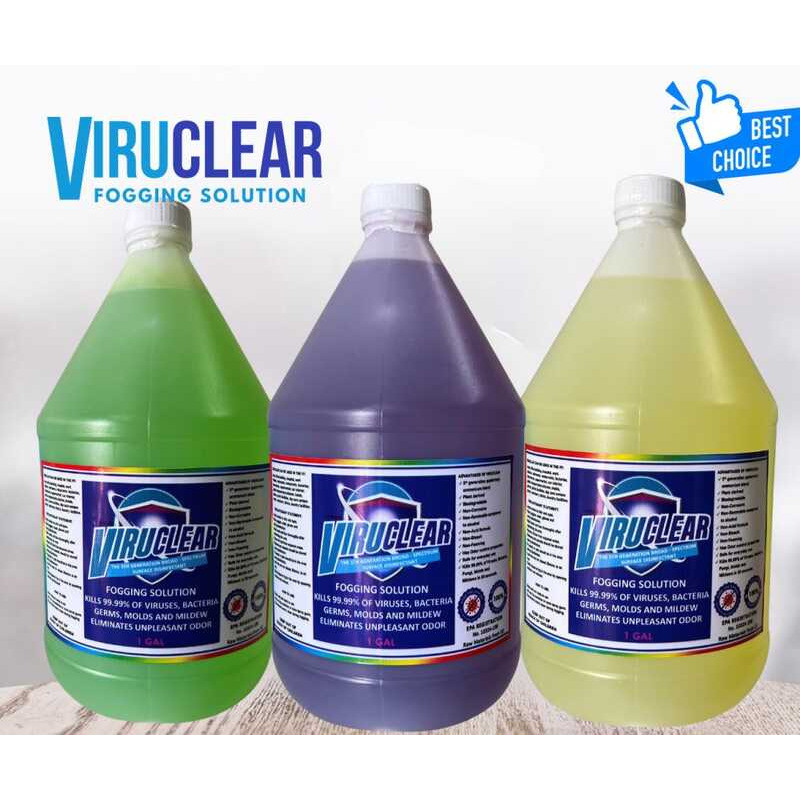 Viru Clear FOG SOLUTION Bac To Zero Disinfectant Cleans Up 99.9% Germs ...