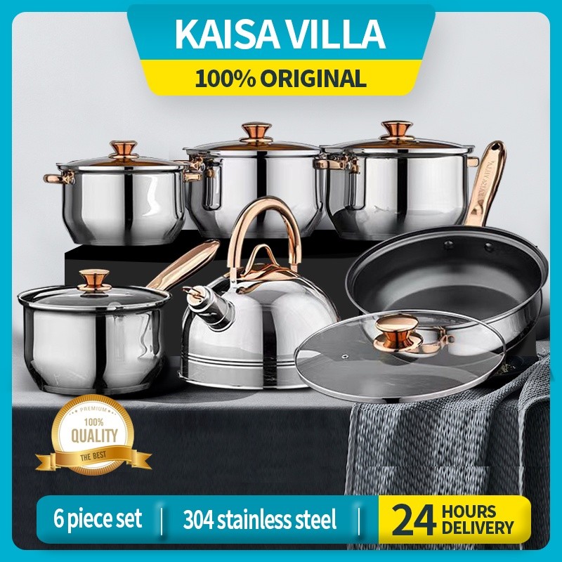 Kaisa Villa cookwar set caserole set kitchenwares stainless cookware ...