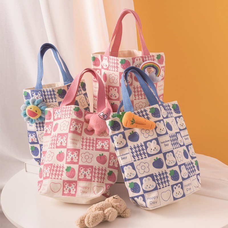 korean new lunch bag hand bag japanese cute cartoon tiger girl carrying ...