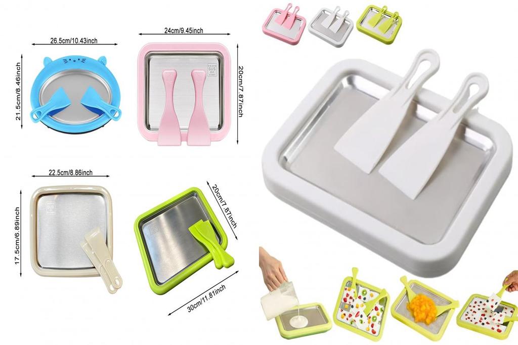 [doverywell] Rolled Ice Cream Maker Homemade Rolled Yogurt Machine ...