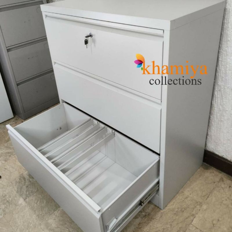 3 drawer Lateral Cabinet, Document Storage Cabinet, Cupboard, Steel ...